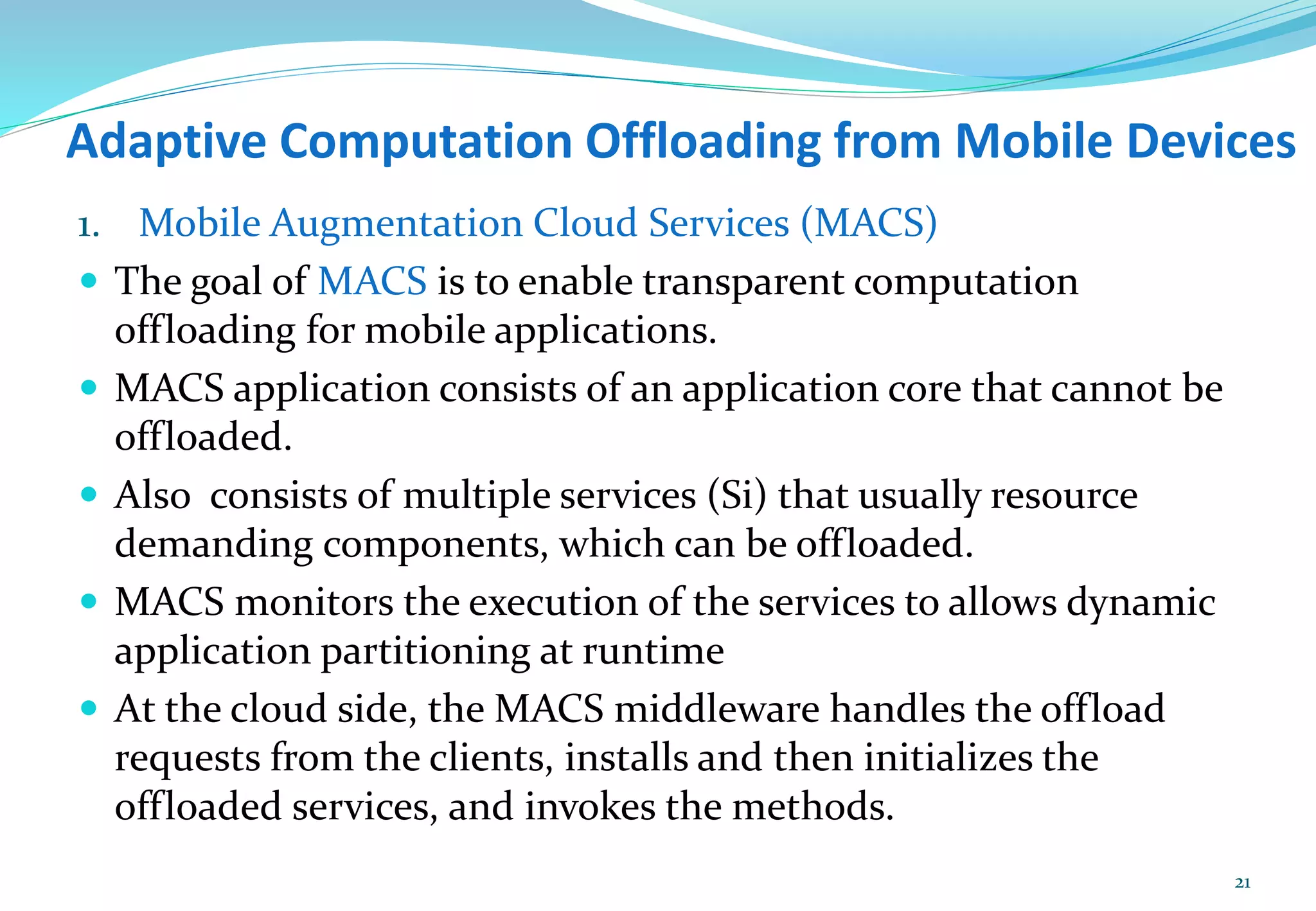 Offloading In Mobile Cloud Computing Pptx