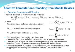 Offloading in Mobile Cloud Computing | PPTX