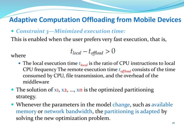 Offloading in Mobile Cloud Computing | PPTX
