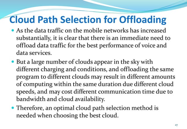 Offloading In Mobile Cloud Computing Pptx