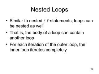 C Programming Looping Statements For Students | PPT