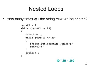 Lecture on repetition statements (loops) | PPT