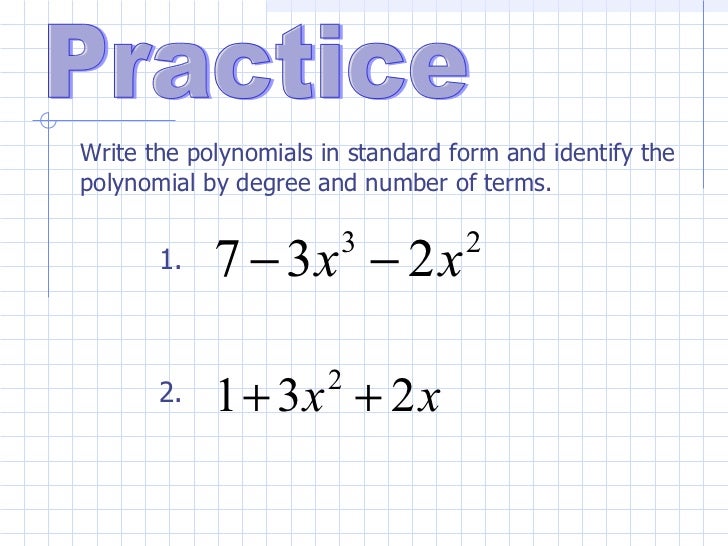 Ch4 Polynomials Ch4 Polynomials