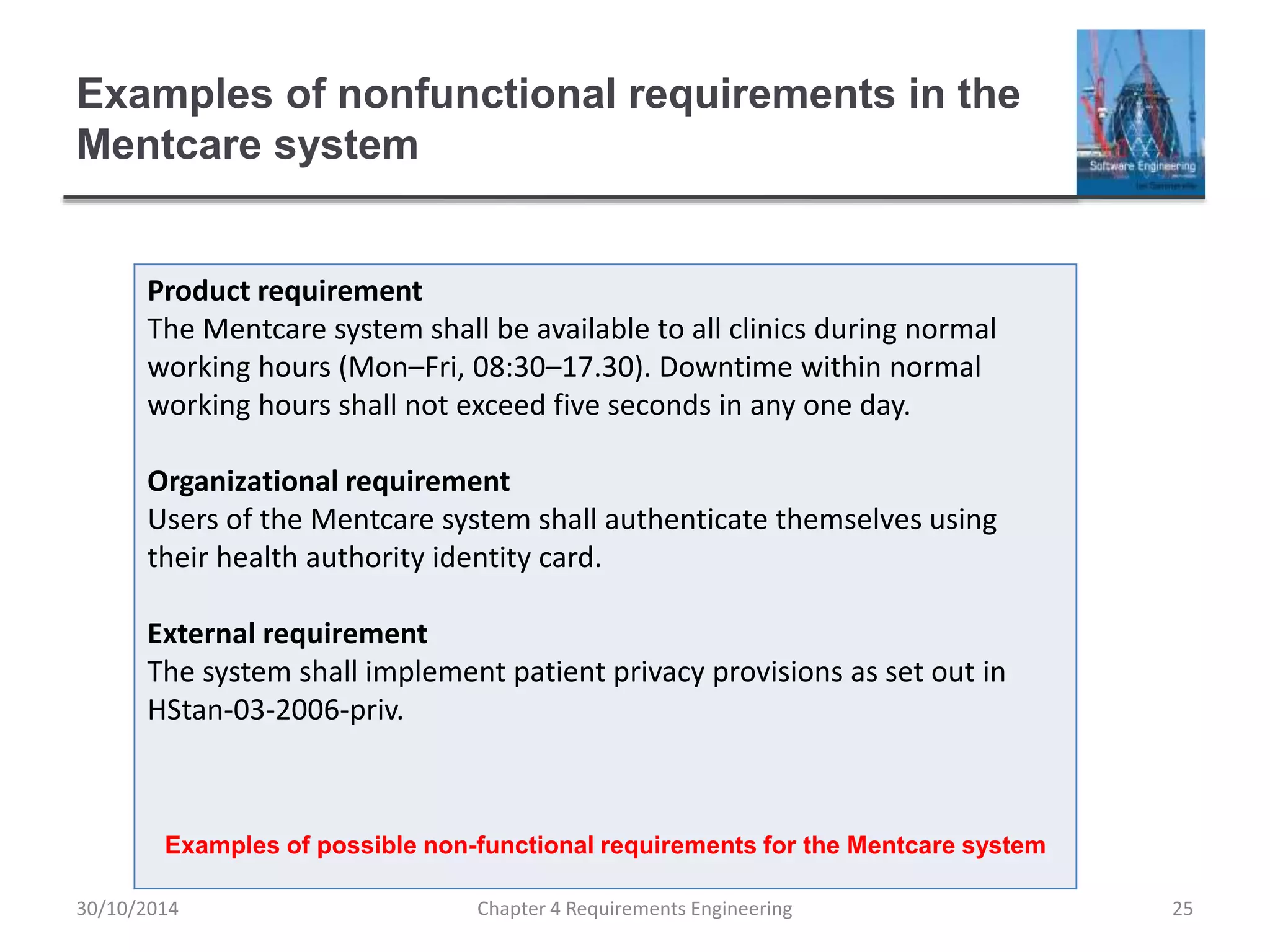 Software Engineering - Chapter 4 - Requirements engineering | PPTX