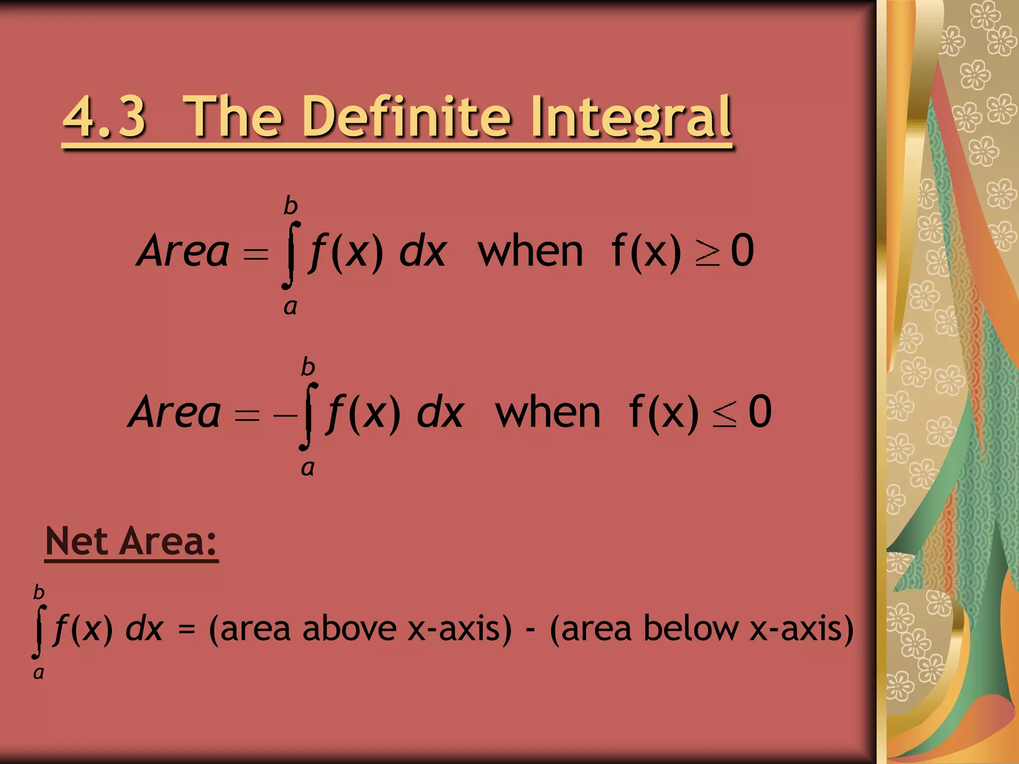 Definite Integral Review | PPT