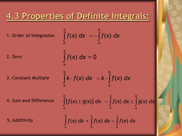 Definite Integral Review | PPT