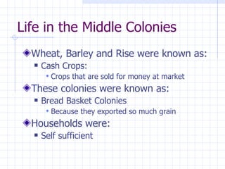 Ch 4, Sec 2 Middle Colonies | PPT