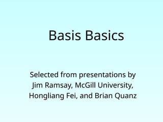 Maths Topic on spline interpolation methods | PPT