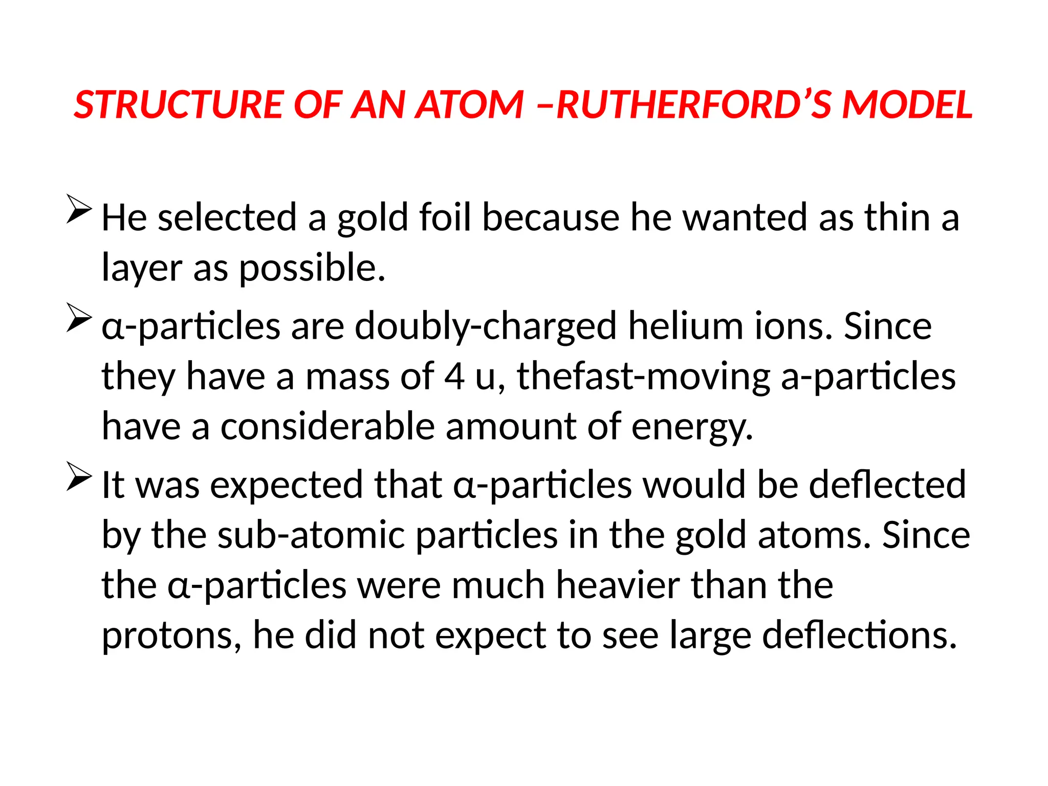 Structure of the Atom ruthurford model 6 | PPTX