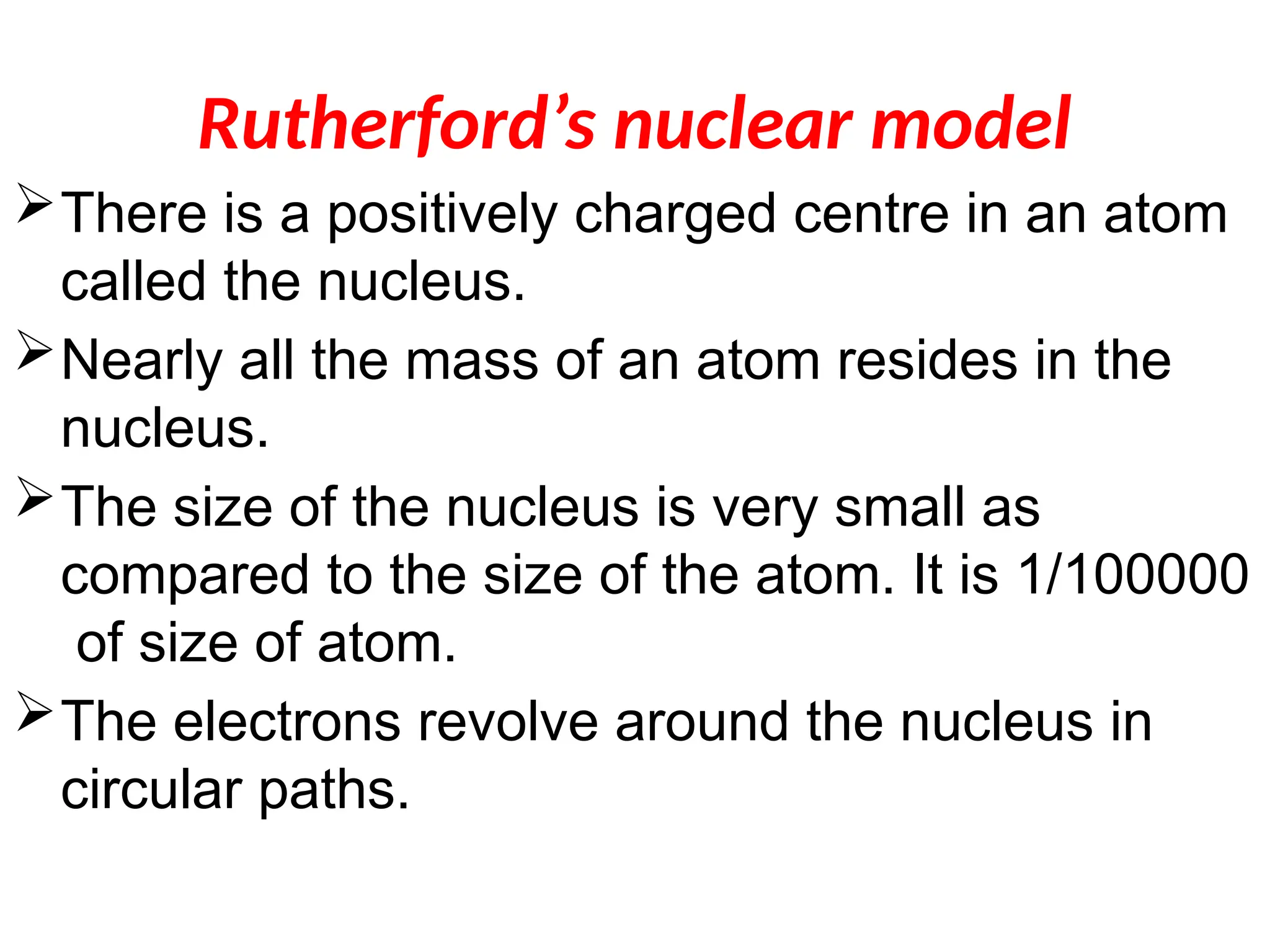 Structure of the Atom ruthurford model 6 | PPTX