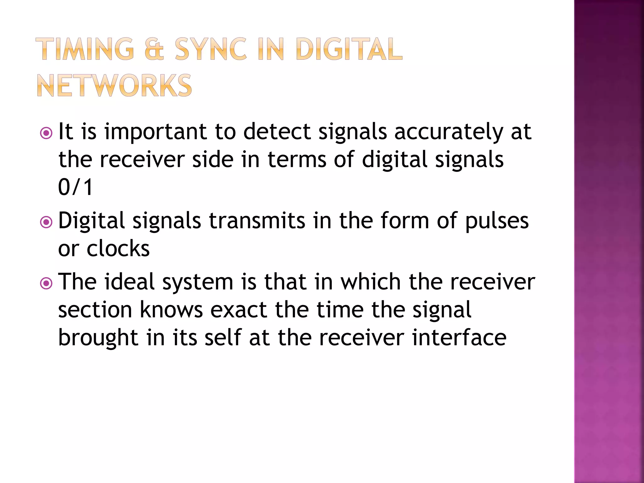 Timing And Synchronization Pptx Computer Networking Computing