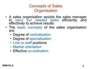 Ch5: Organising and Staffing the Salesforce | PPT