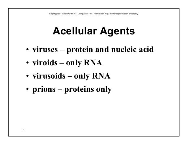 Viruses and Other Acellular Infectious Agents