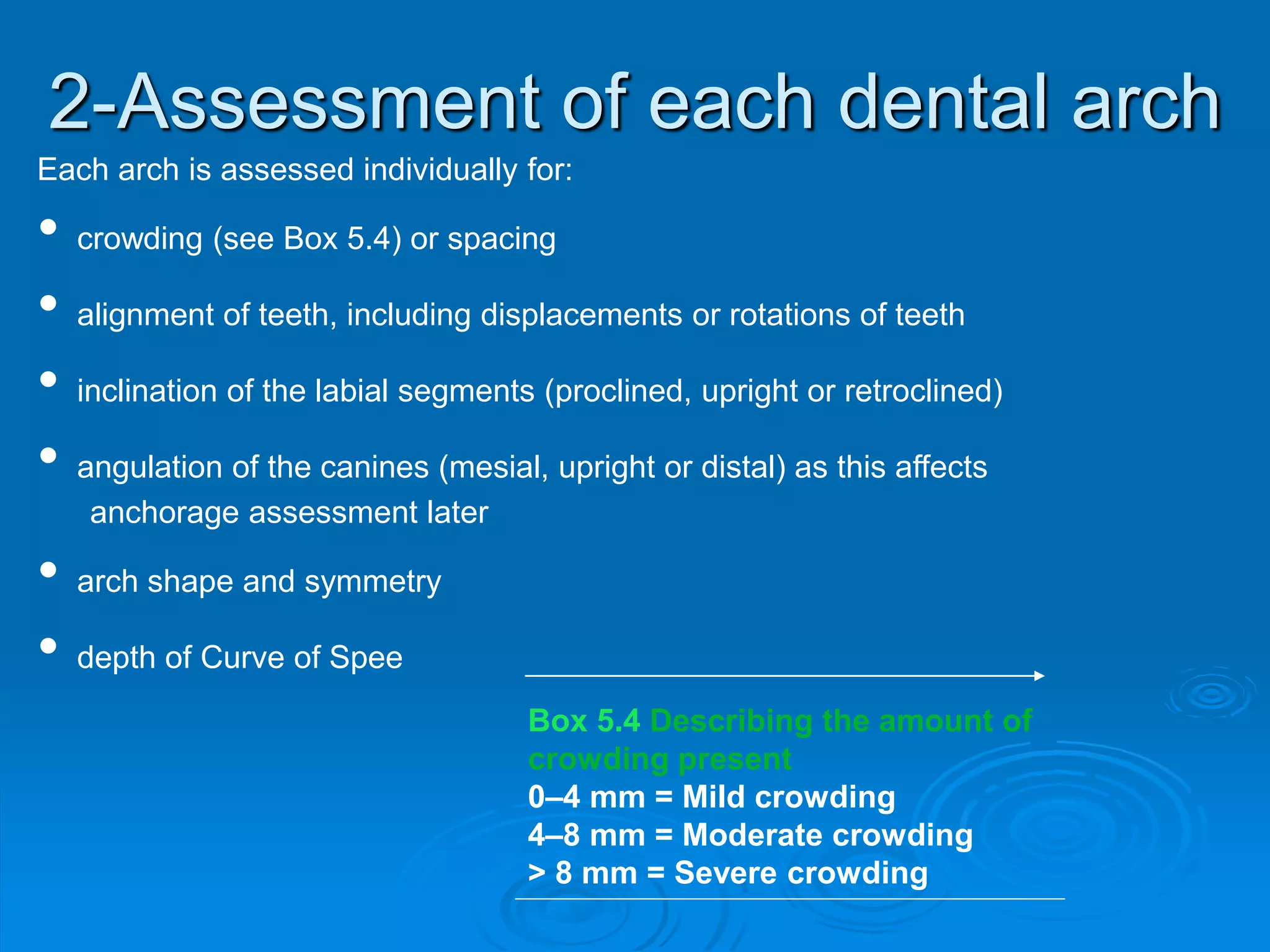 Ch5 orthodontic assessment Dentistry | PDF
