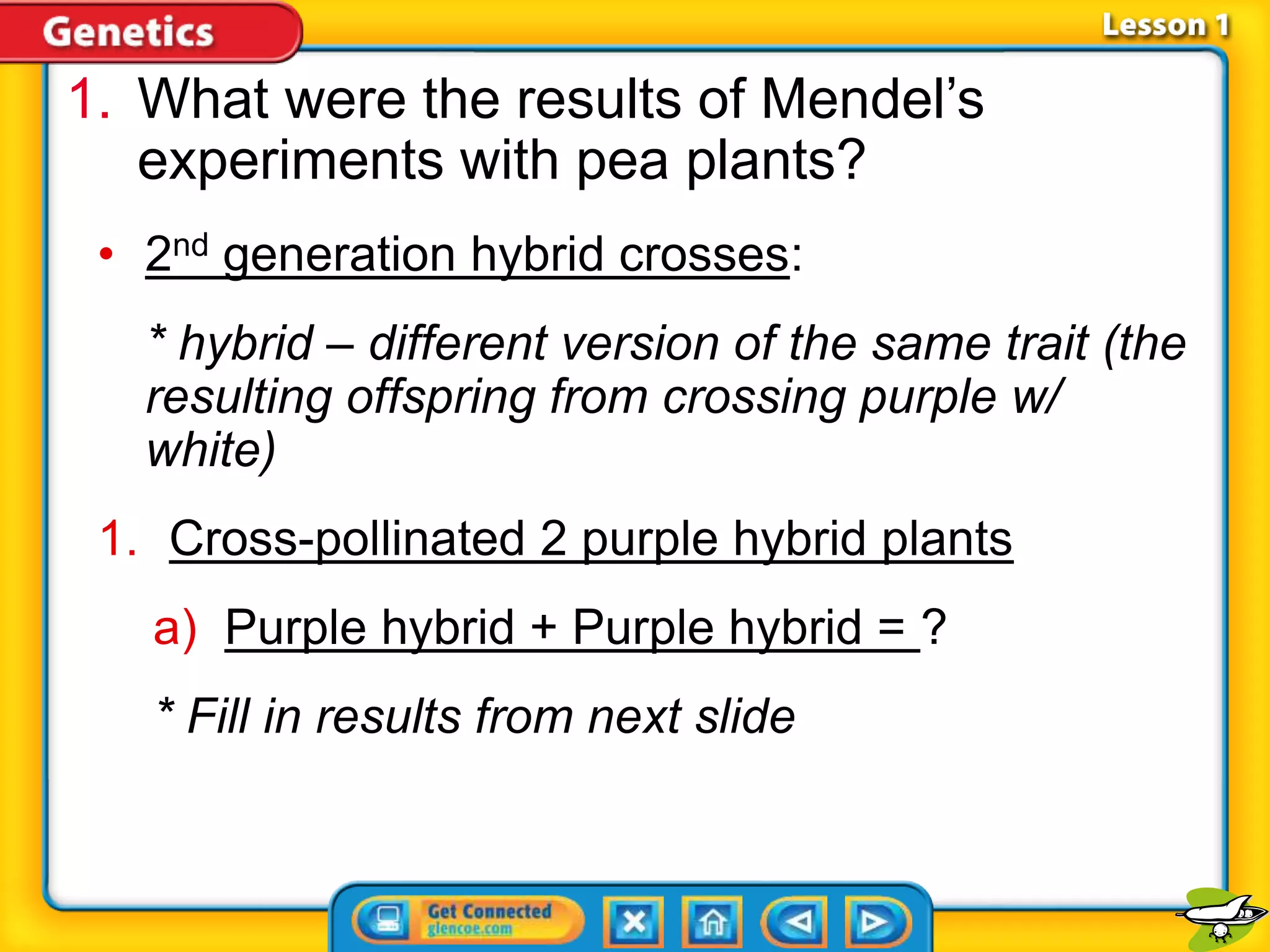 Ch 5.1 Mendel's Experiments with Peas | PPTX