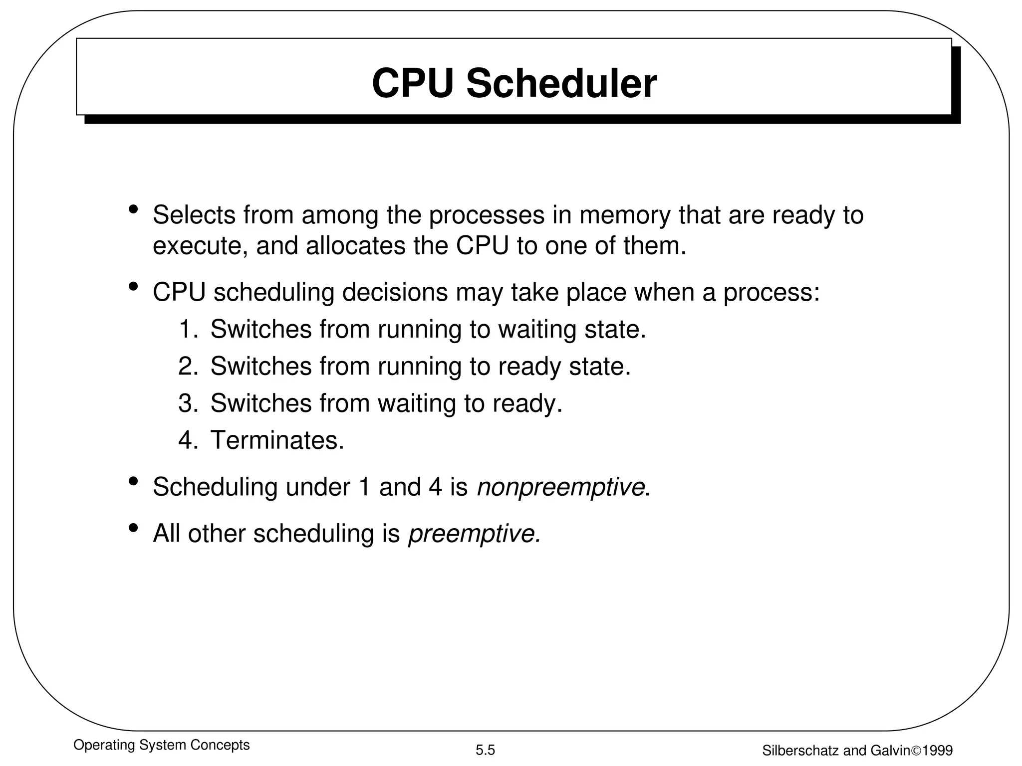 CPU Scheduling Algorithms of Operating Systems | PPT