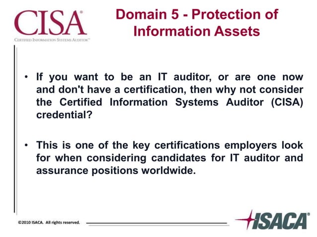 Ch5-20_CISA.ppt About CISA Certification | PPT