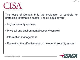 Ch5 20 Cisa Ppt About Cisa Certification Ppt