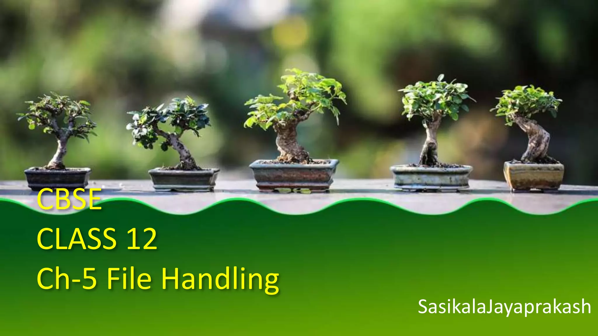 CBSE - Class 12 - Ch -5 -File Handling , access mode,CSV , Binary file ... CBSE - Class 12 - Ch -5 -File Handling , access mode,CSV , Binary file ...