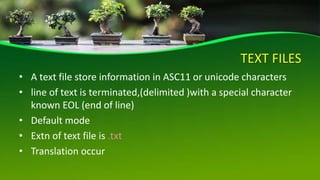 CBSE - Class 12 - Ch -5 -File Handling , access mode,CSV , Binary file | PPTX