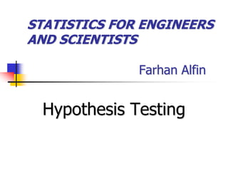 Ch5 Hypothesis Testing | PPT