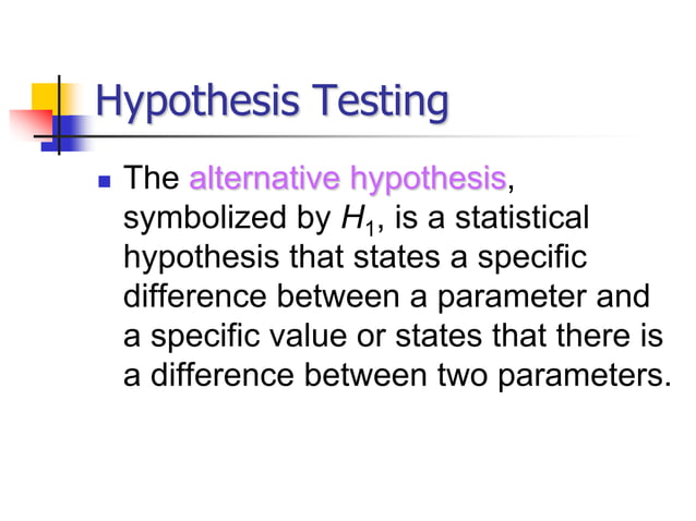 Ch5 Hypothesis Testing | PPT