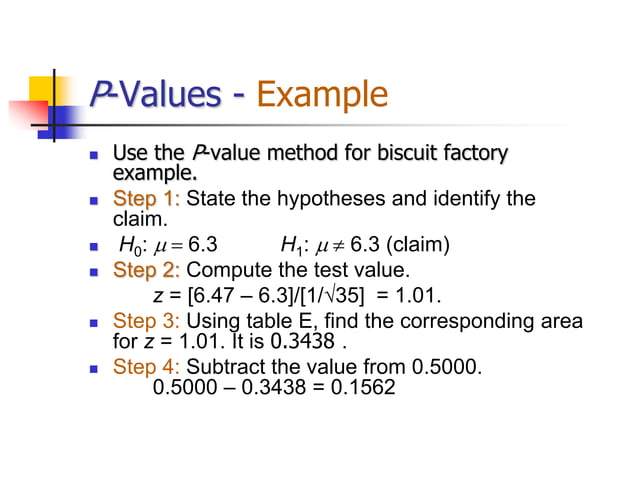 Ch5 Hypothesis Testing | PPT