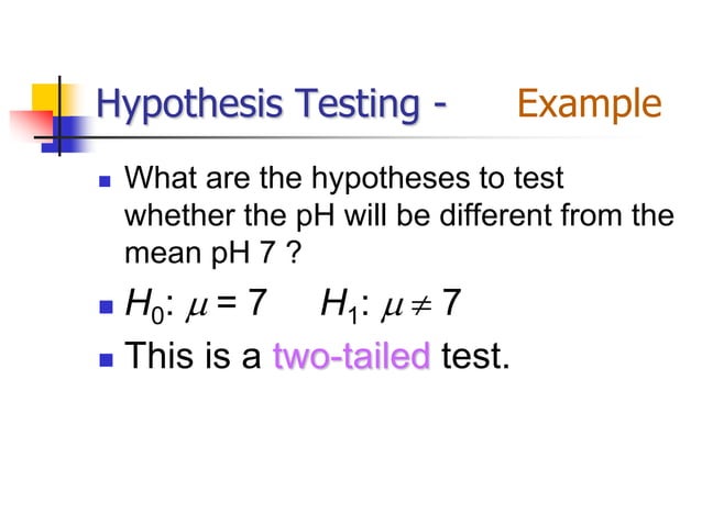 Ch5 Hypothesis Testing | PPT