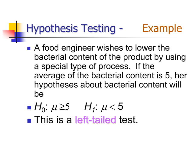 Ch5 Hypothesis Testing | PPT