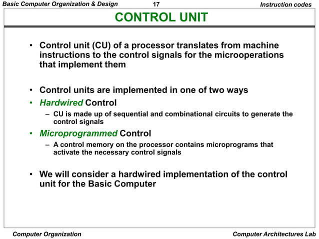 BASIC COMPUTER ORGANIZATION AND DESIGN | PPT | Operating Systems | Computer Software and ...
