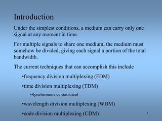 Multiplexing | PPT | Computer Networking | Computing