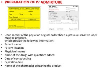 Ch 5. Compounding in hospital.pptx hospital | PPTX
