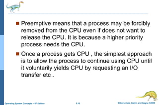 Operating System - CPU Scheduling Introduction | PPTX