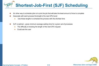 Operating System - CPU Scheduling Introduction | PPTX