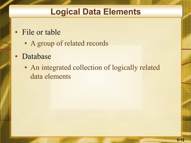 ch 5 Data Resource Management Data Resource Management .ppt