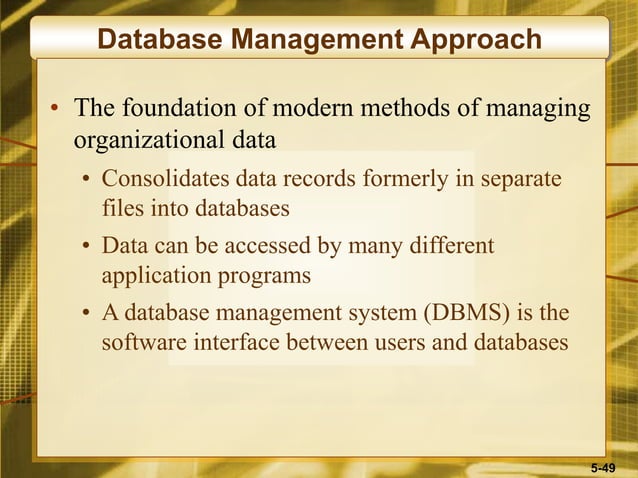 ch 5 Data Resource Management Data Resource Management .ppt