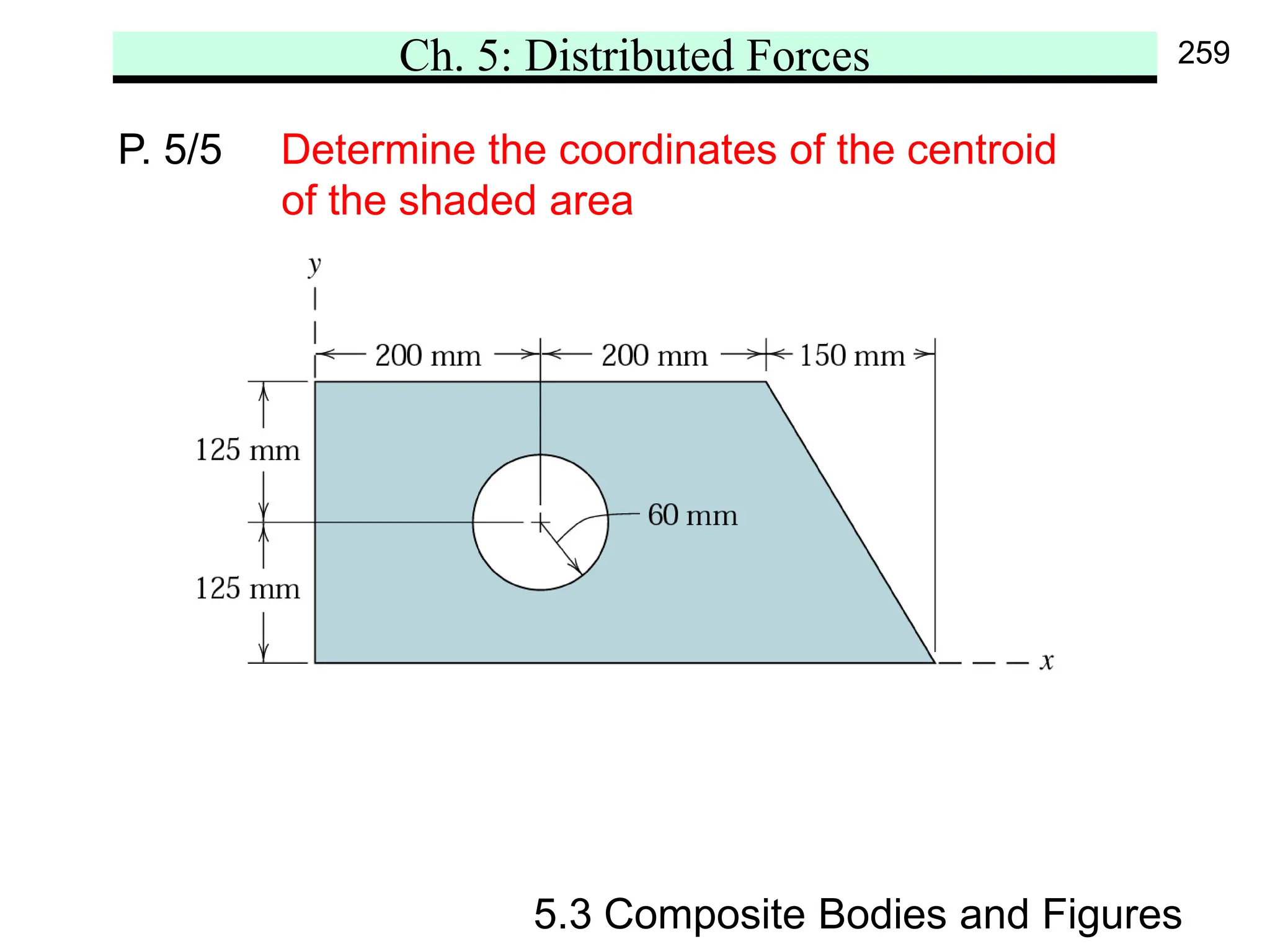 Distributes force system centroid and moment of inertia | PDF