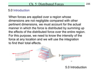 Distributes force system centroid and moment of inertia | PDF