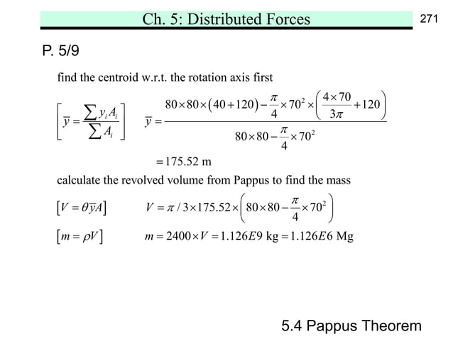 Distributes force system centroid and moment of inertia | PDF