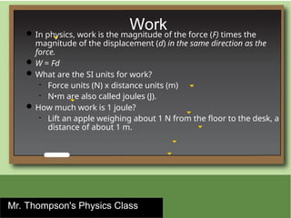Ch5.Sec1.ppt the physical meaning of work | PPT
