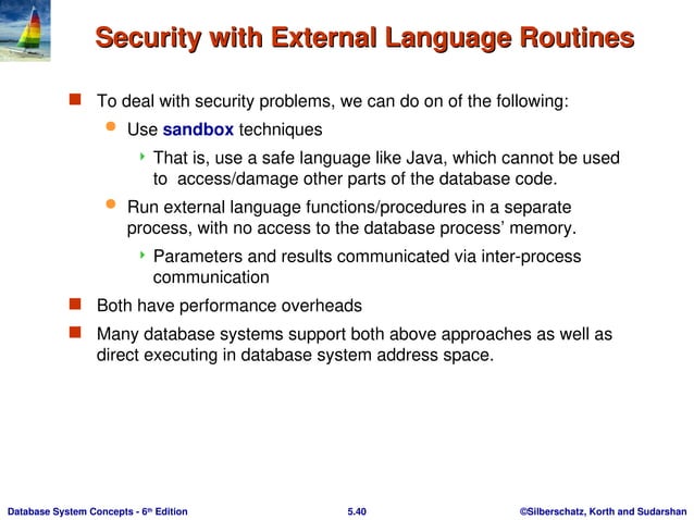 Database Management Systems Presentation Ch5ppt