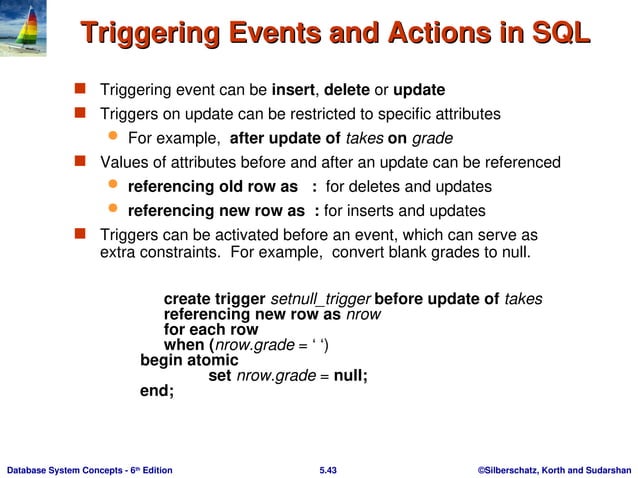 Database Management Systems Presentation Ch5ppt