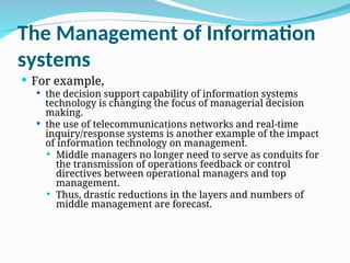 The Challenges of Information Systems in Business Organization | PPT