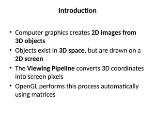 Comprehensive Guide to the Viewing Pipeline in Computer Graphics | PPTX