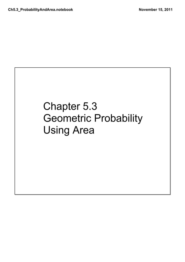 Ch5.3 Probability and Area | PDF