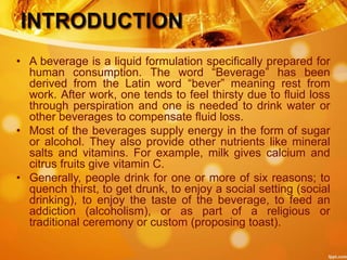 ALCOHOL BEVERAGES | PPTX