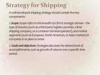 Biz strategy in shipping | PDF