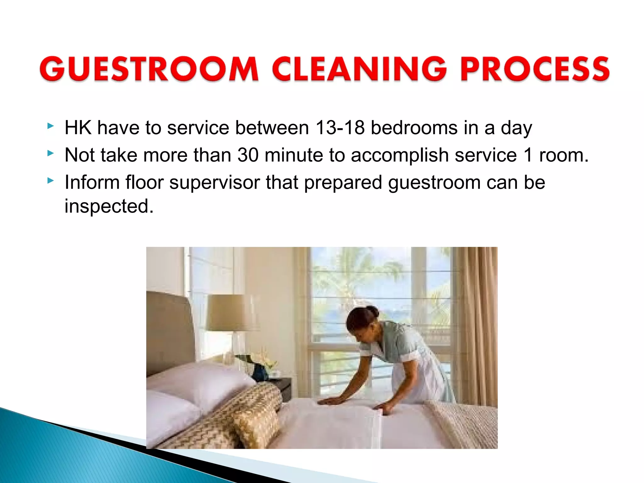 HOUSEKEEPING OPERATION: CLEANING GUESTROOMS | PPT