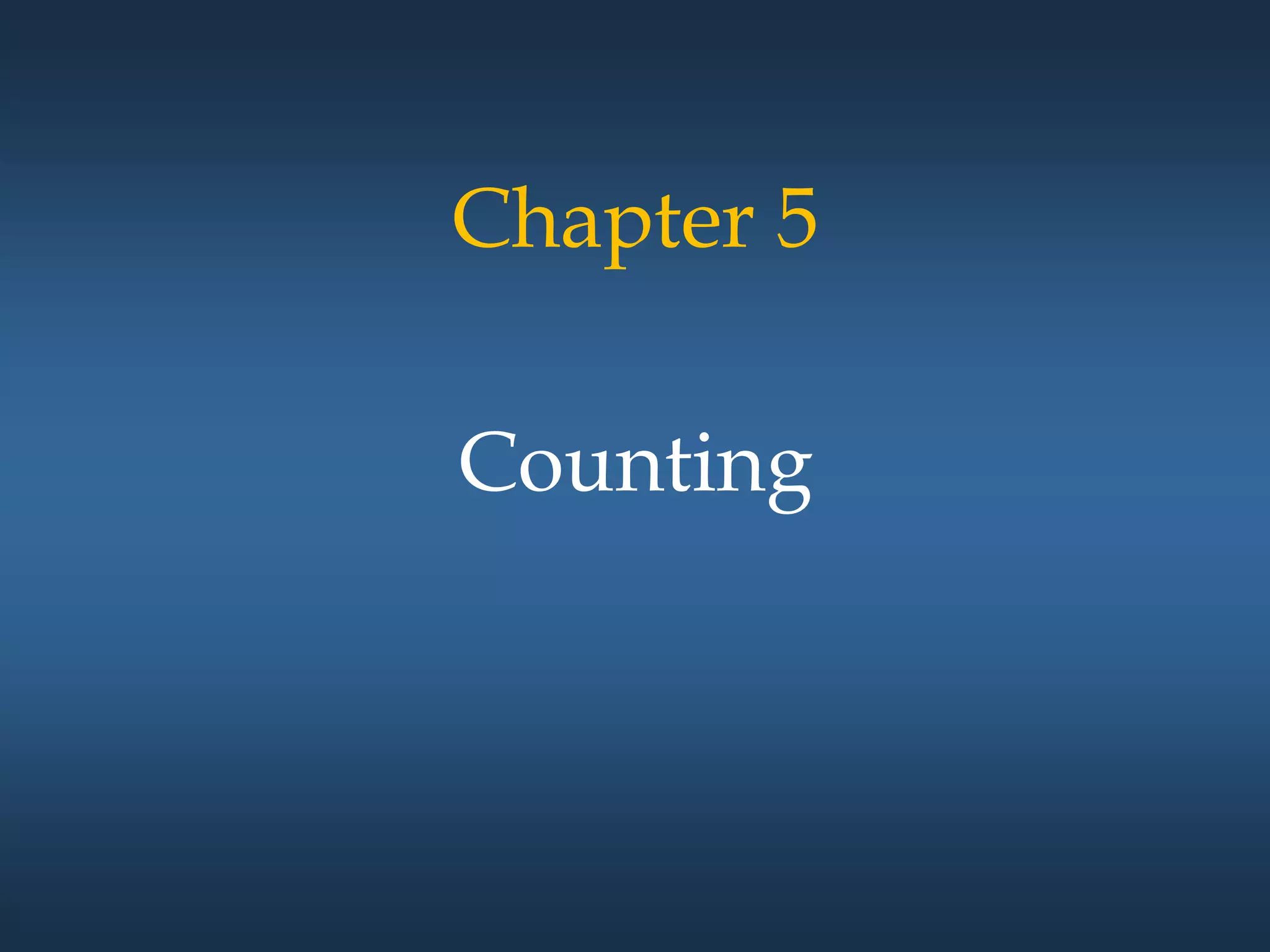 Discrete Math Ch5 counting + proofs | PPT