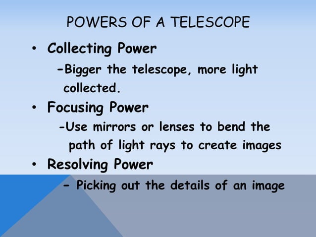 Ch 5 -how do telescopes work | PPT
